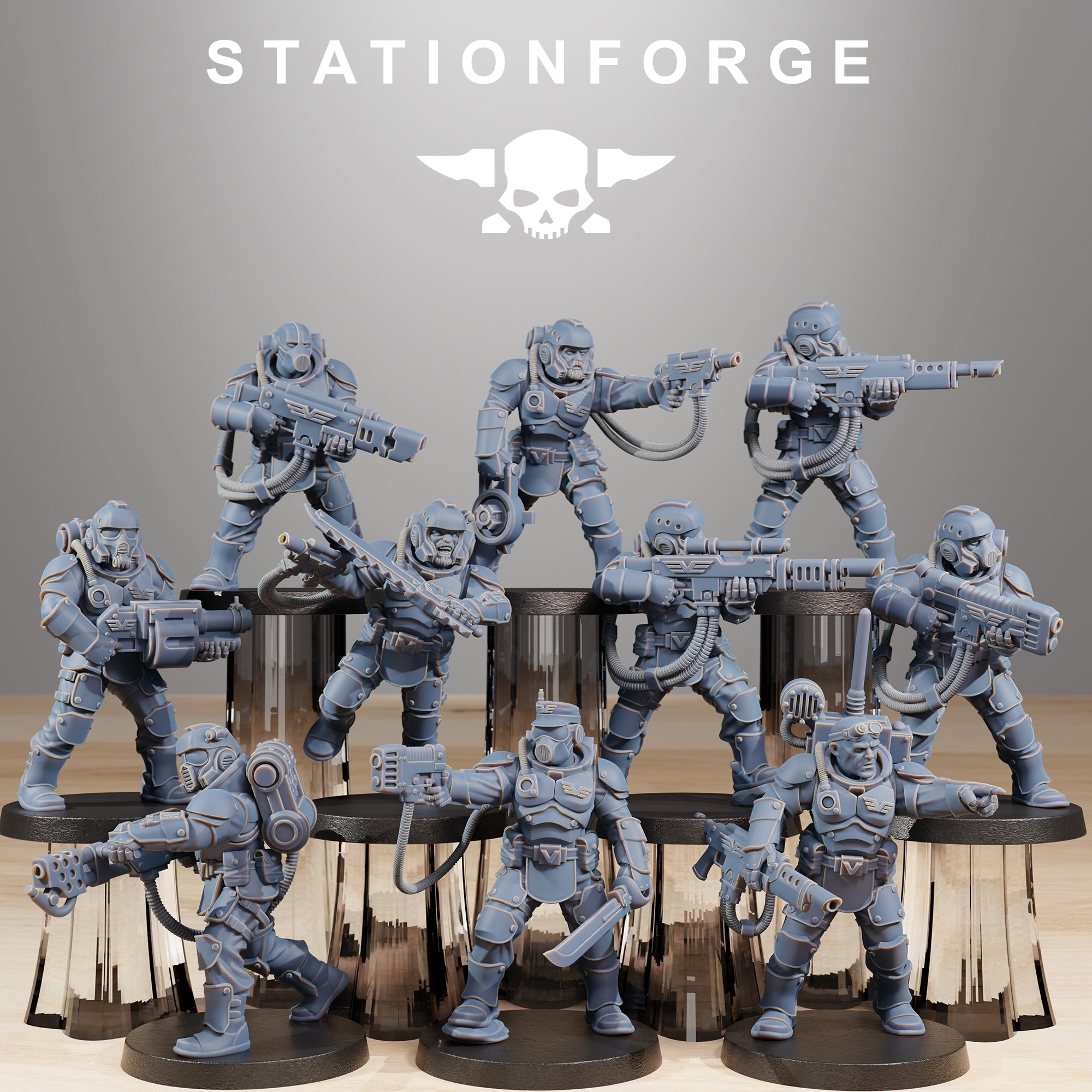 Imperial soldiers of the Vaskar x 10, Commandos Platoon, Shock trooper ...